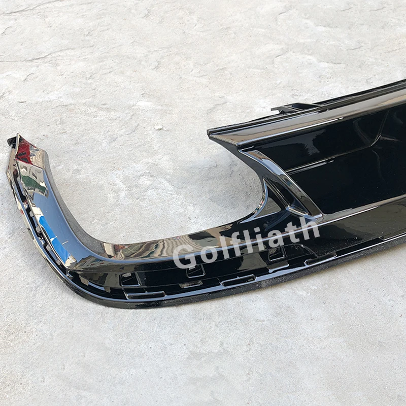R Line Rear Bumper Lip Spoiler Glossy Black For V.w Passat Cc R-line ...