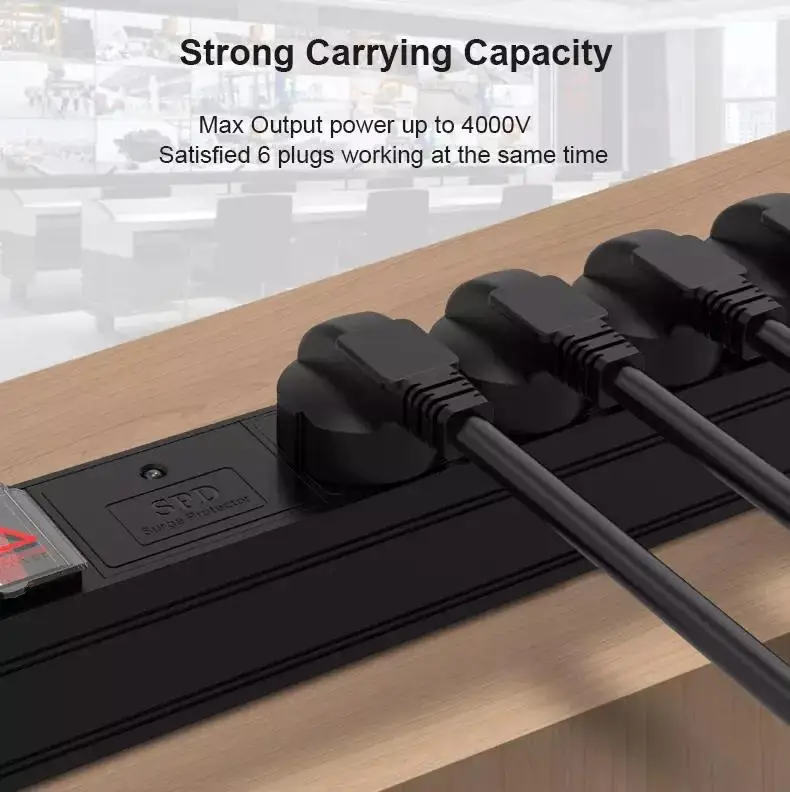 Slide Type Multifunctional Desktop Socket with USB and Network