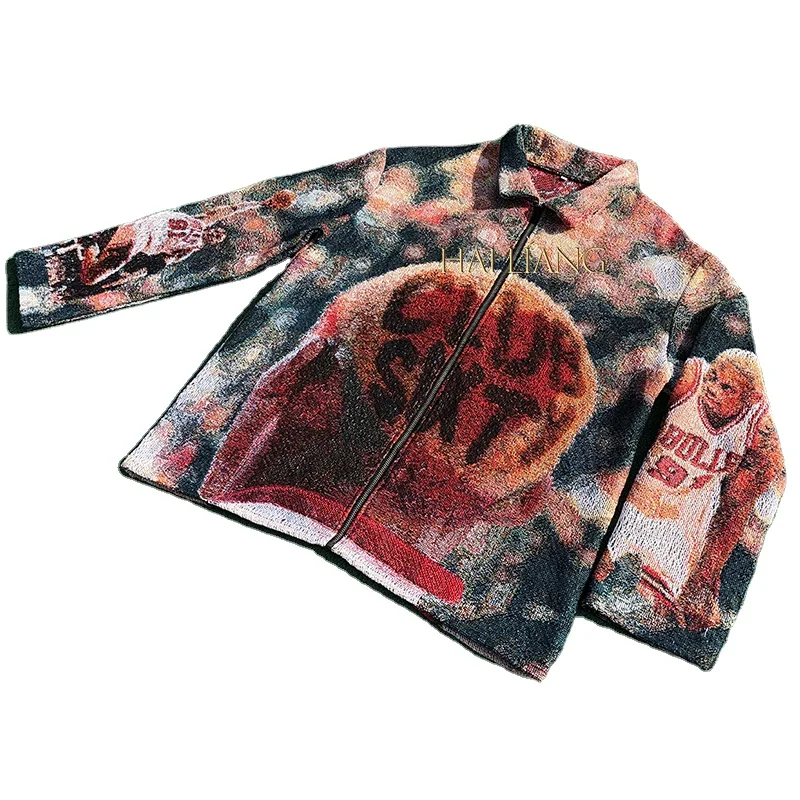 Custom Plus Size Men's Tapestry Jacket - Thick Street Wear with Full ...