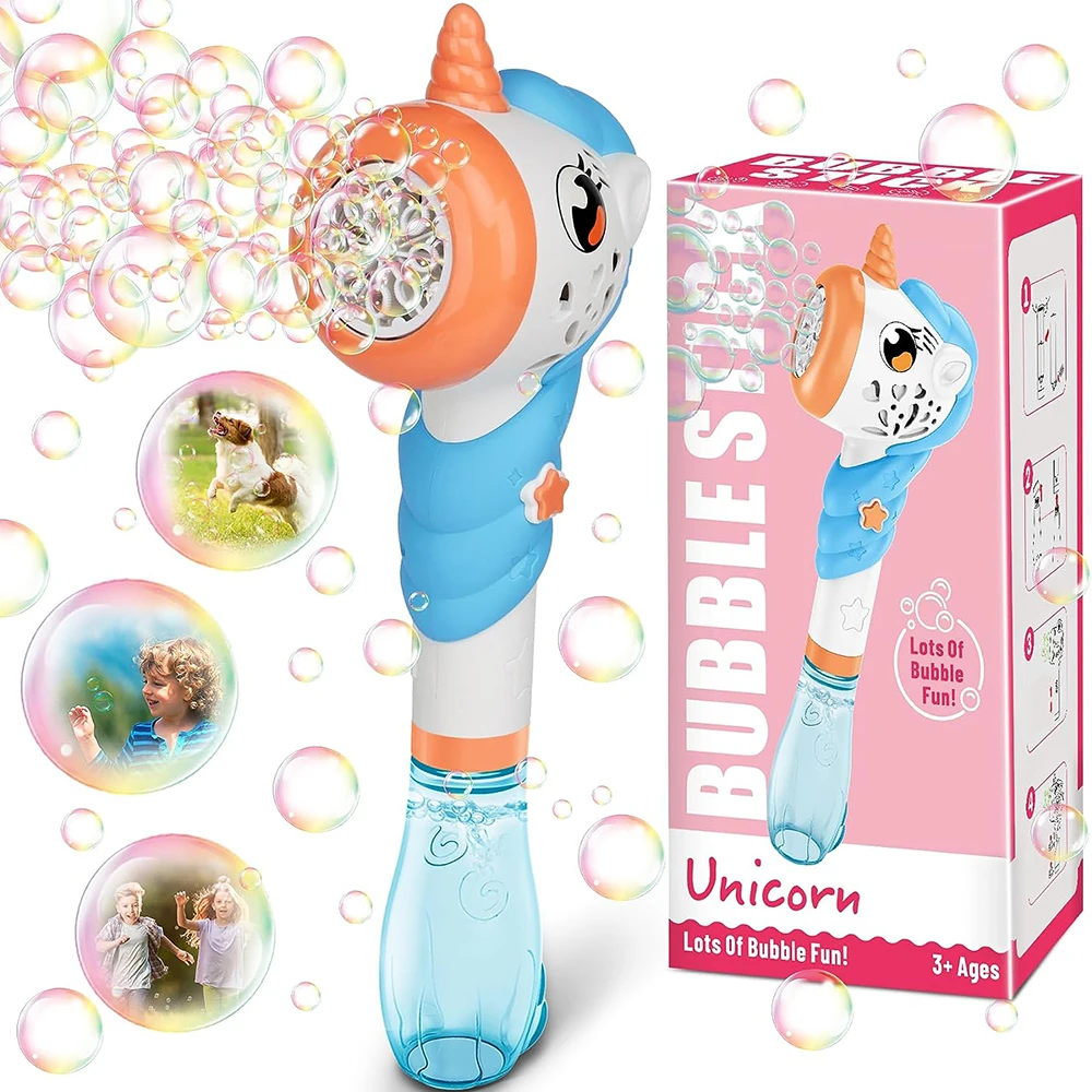 Unicorn Bubble Wands For Kids Bubbles Party Favors Summer Outdoor Toys Cartoon Unicorn Bubble ...