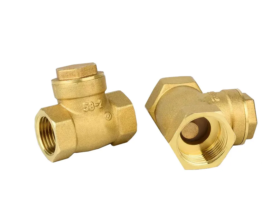 Brass Check Valves Female Threaded Horizontal Swing Spring Liquid Valve ...