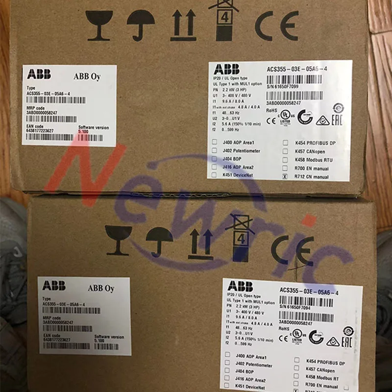 Original Abb Acs355 Series Inverter Drive Acs355-03e-15a6-4 Frequency ...