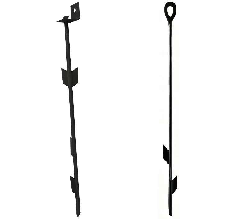 Durable Steel Auger Earth Anchors for Construction & Agriculture