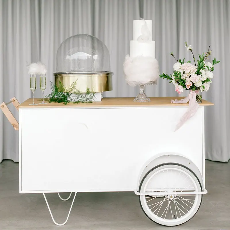 Alibaba.com: Custom Wooden Candy Cart Vending Trolley with Wheels, Food ...