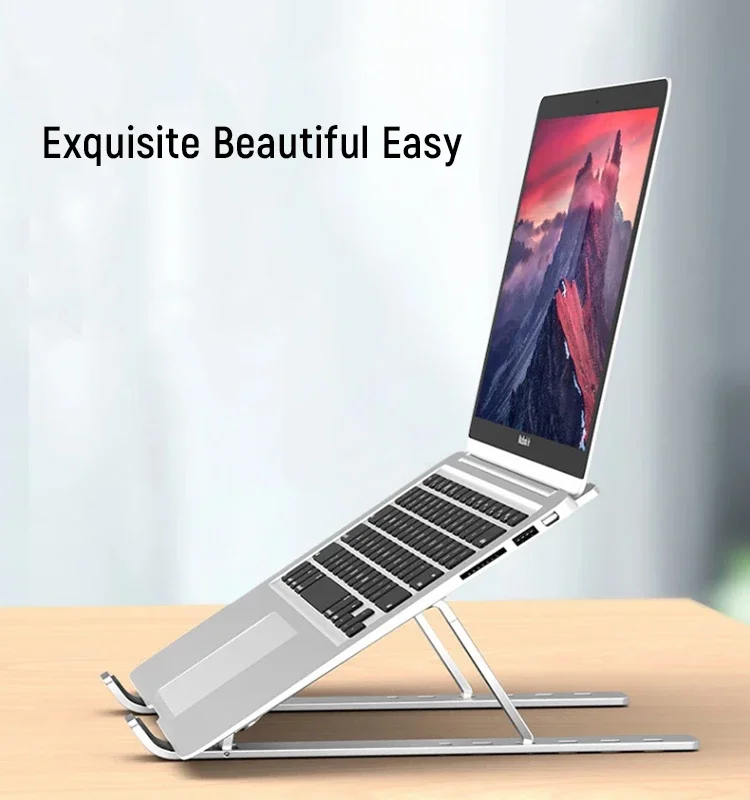 Metal Portable Foldable Laptop Stand Adjustable Notebook Holder ...