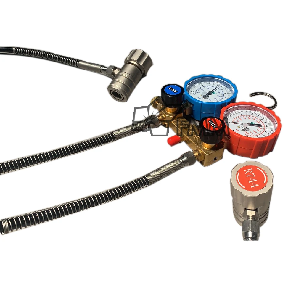 R744 Manifold Gauge Set Manometer Diagnostic Tool AC Air Conditioning ...