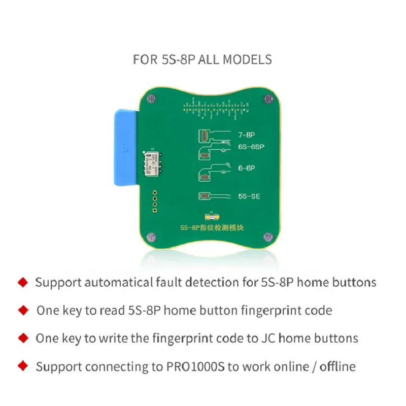 JCID Programmer V1S Pro1000s - Iphone 5S-8P Fingerprint Test Module
