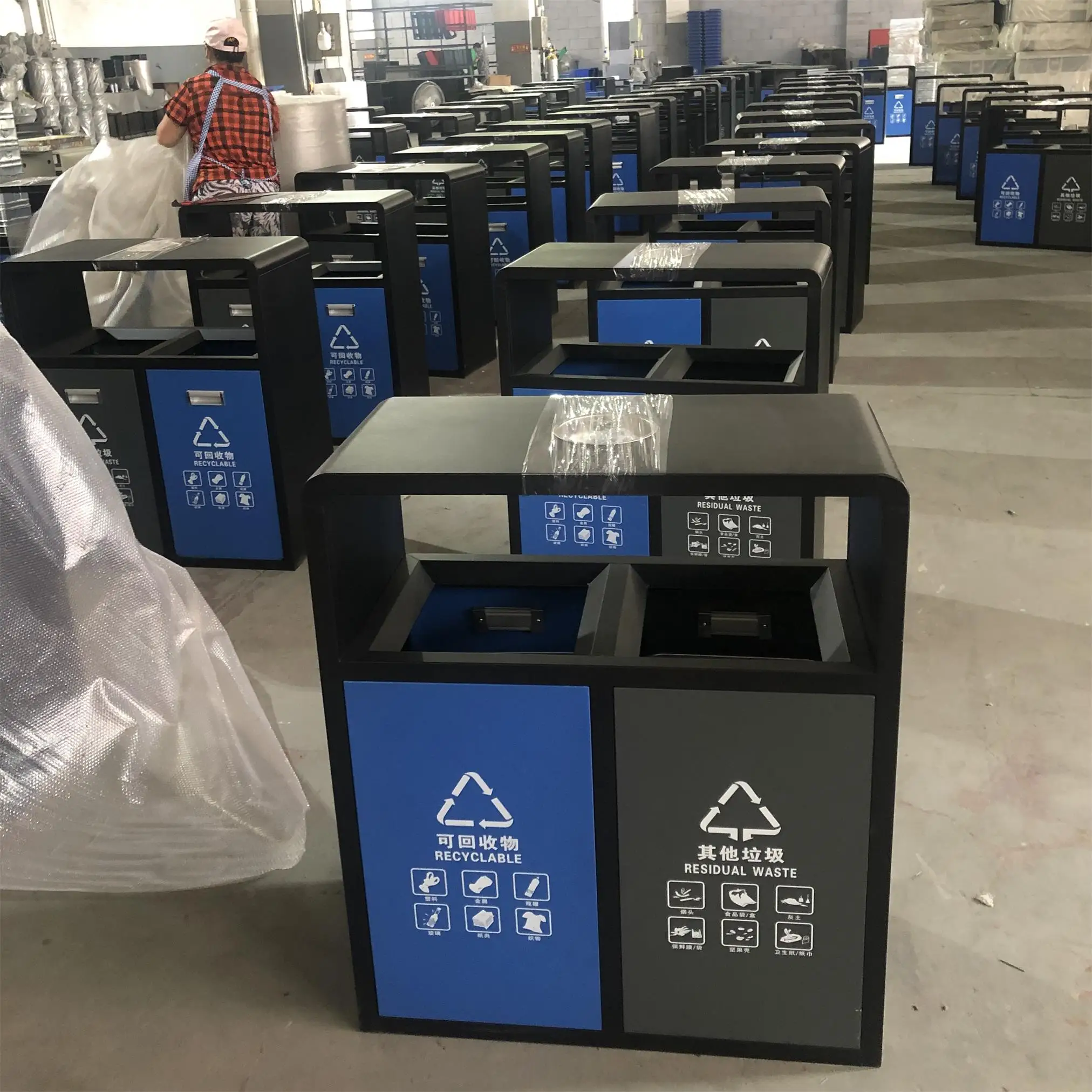 OUTU CE Certificated Outdoor Street Furniture Rectangular Galvanized ...