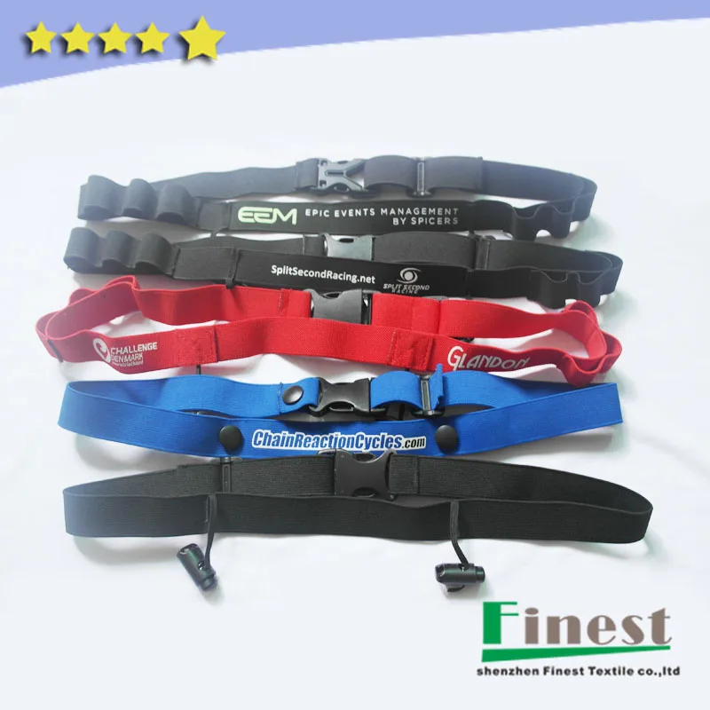 Race Number Belt With Woven Logo For Triathlon - Buy Race Number Belt ...