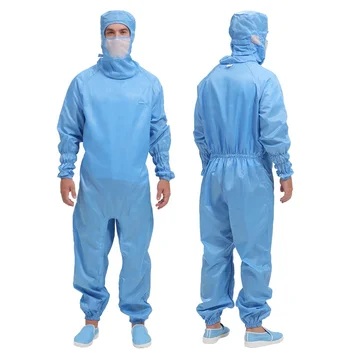 High Quality 0.5cm Grid Cleanroom Esd Clothes Coverall Anti Static ...