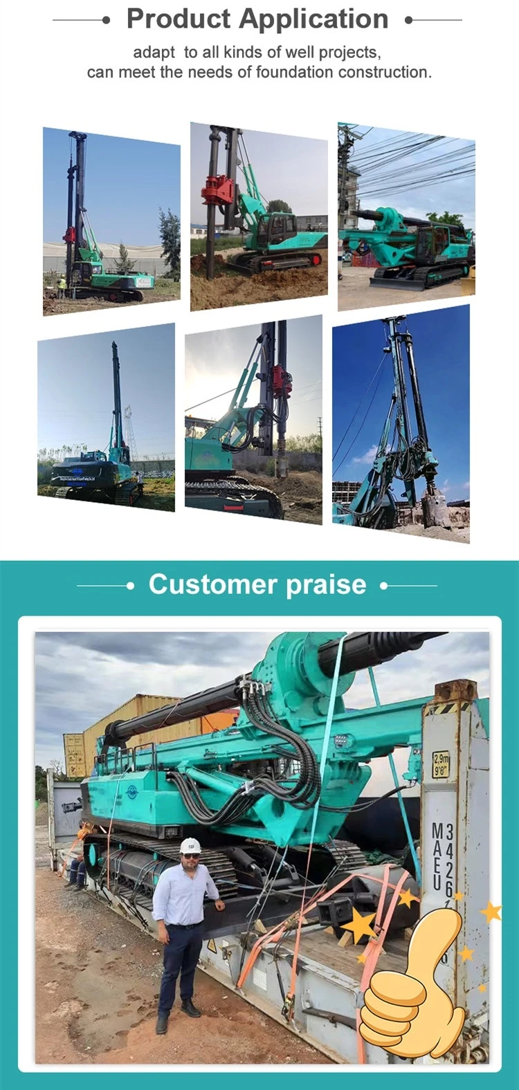 Large Diameter Hydraulic Press Pile Driver Long Spiral Rotary Drilling ...