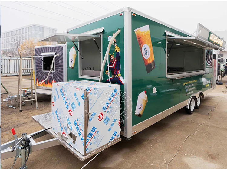12ft Food Kiosk - Outdoor Concession Trailer with Full Kitchen