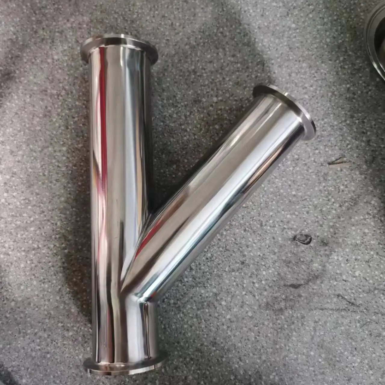 Oem Stainless Steel Sanitary Y Tee,45deg,90deg,120deg - Buy High ...