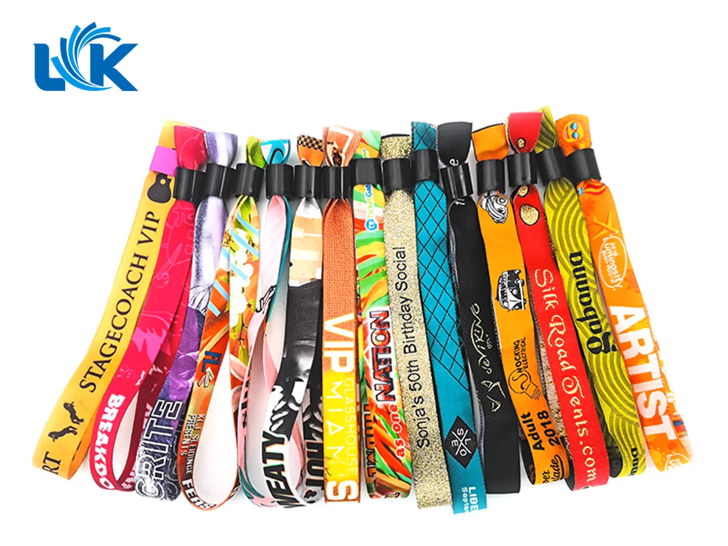2024 Custom Cloth Event Ticket Wristband Sublimation Printed Polyester ...