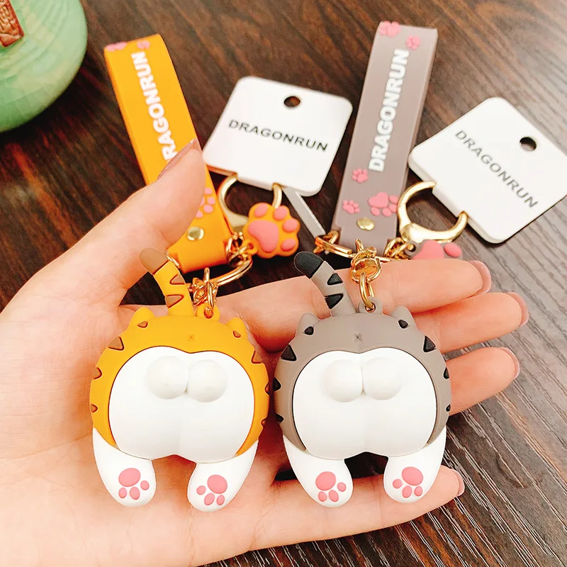 Wholesale Creative Cute Funny Cartoon Cat Keychain Wallet Schoolbag Pvc ...