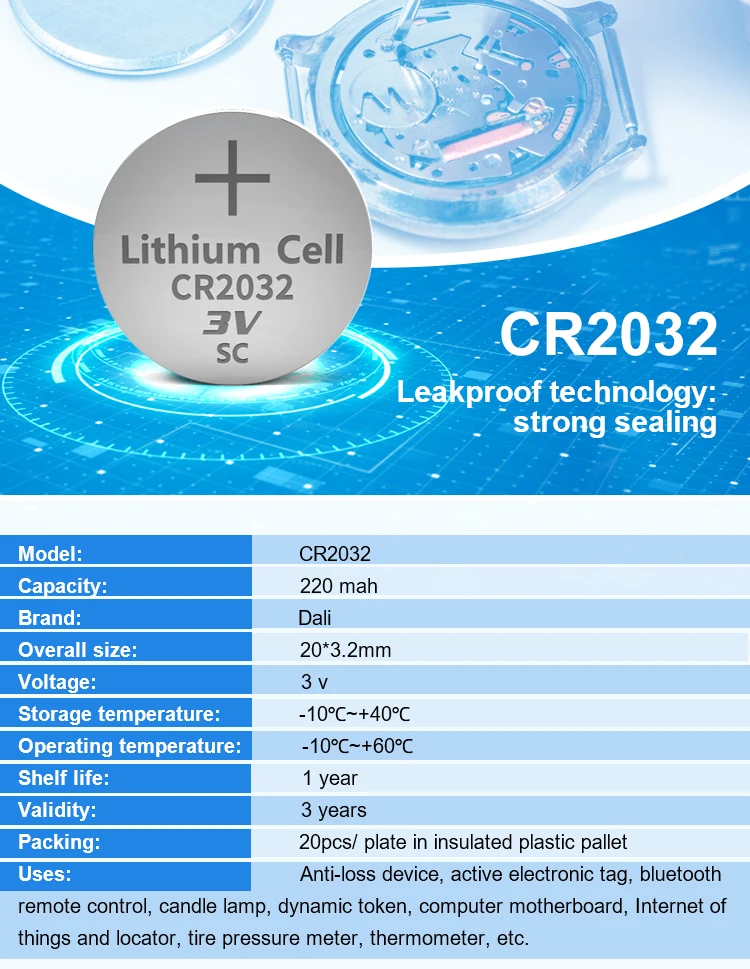 Cr2032 Battery Bateria Cr2032 3v Button Coin Cell Lithium Remote ...