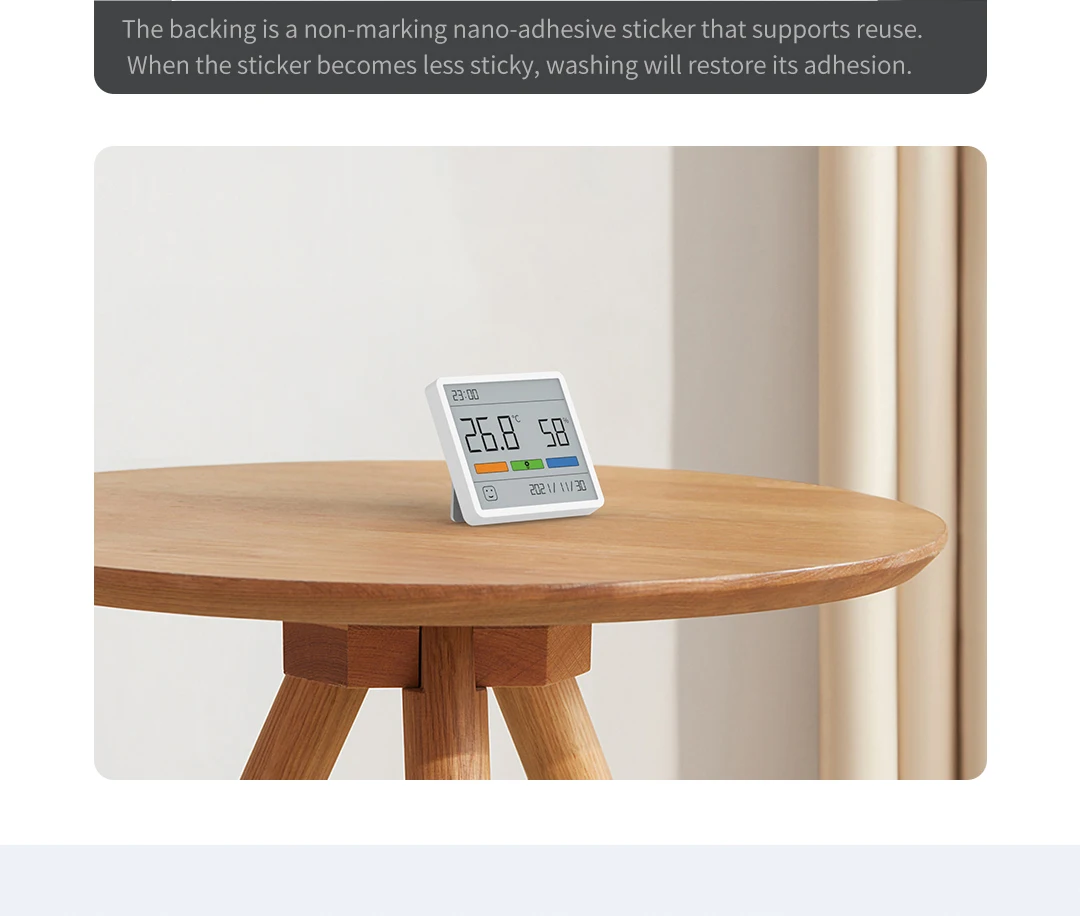 Duka Atuman Mute Temperature And Humidity Clock Home Indoor High ...