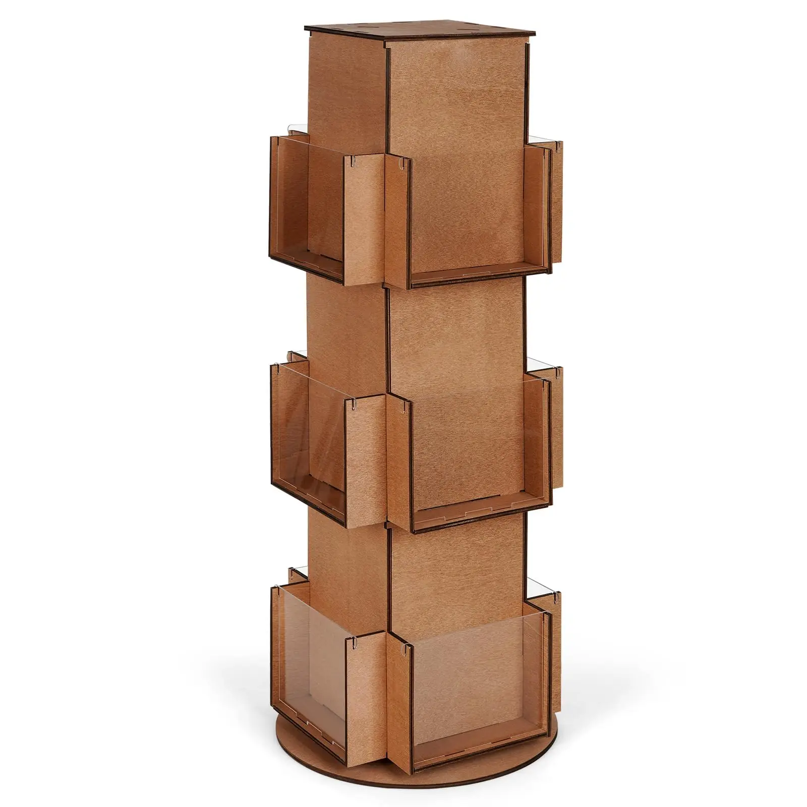 Rotating Wooden Display Rack With Two Card Sticker For Greeting Card ...