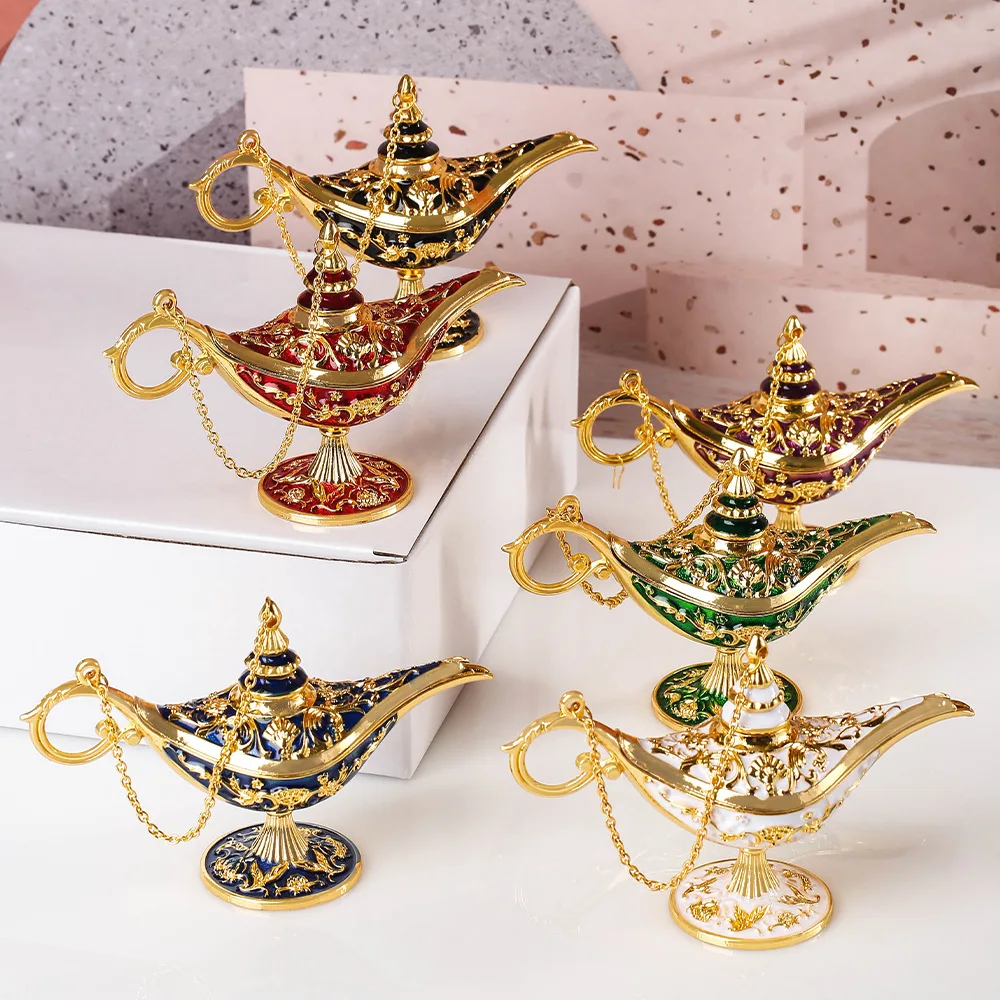 Aladdin Genie Lamp - Vintage Mini Brass Magic Wishing Light