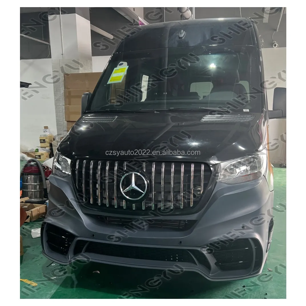Body Kit Include Front Bumper Assembly Rear Lip Exhaust For Mercedes Benz Sprinter W906 W907 ...