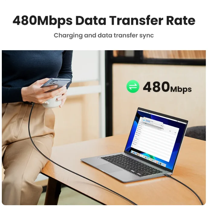 UGREEN PD100W 5A USB C to USB C Fast Charging Cable 5A Type C TPE Shell Cable for iPhone 15 ...