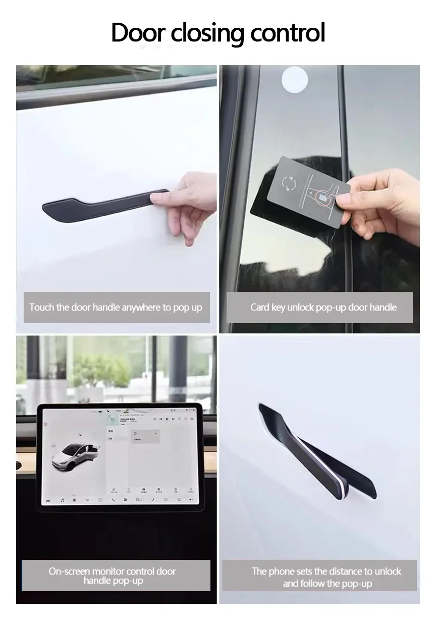 Te-mart Automatic Wireless Door Handle Concealed Intelligent Auto ...