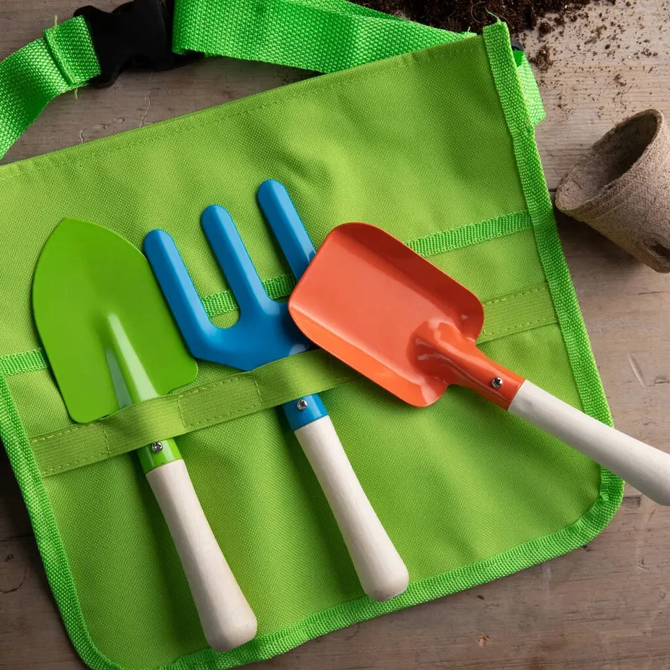100% USDA Organic Plant Gardening Tool Set Kit for Kids