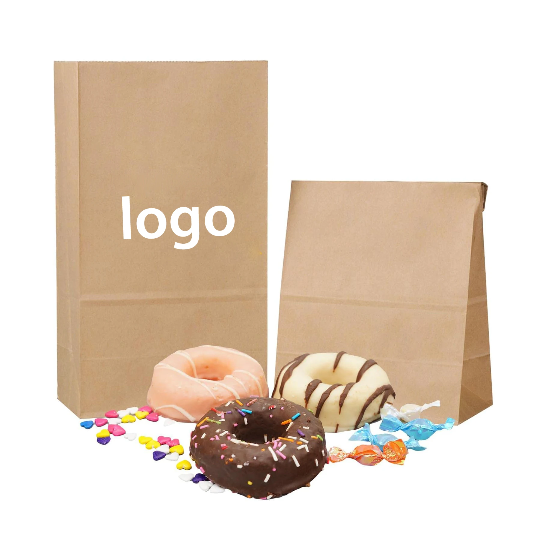 Hot Popcorn Coffee Bean Bread Thanks Gift Packaging Recyclable Square ...