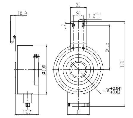 Elevator Spare Parts Inovance Weton Elevator Rotary Encoder Ei100h30c ...