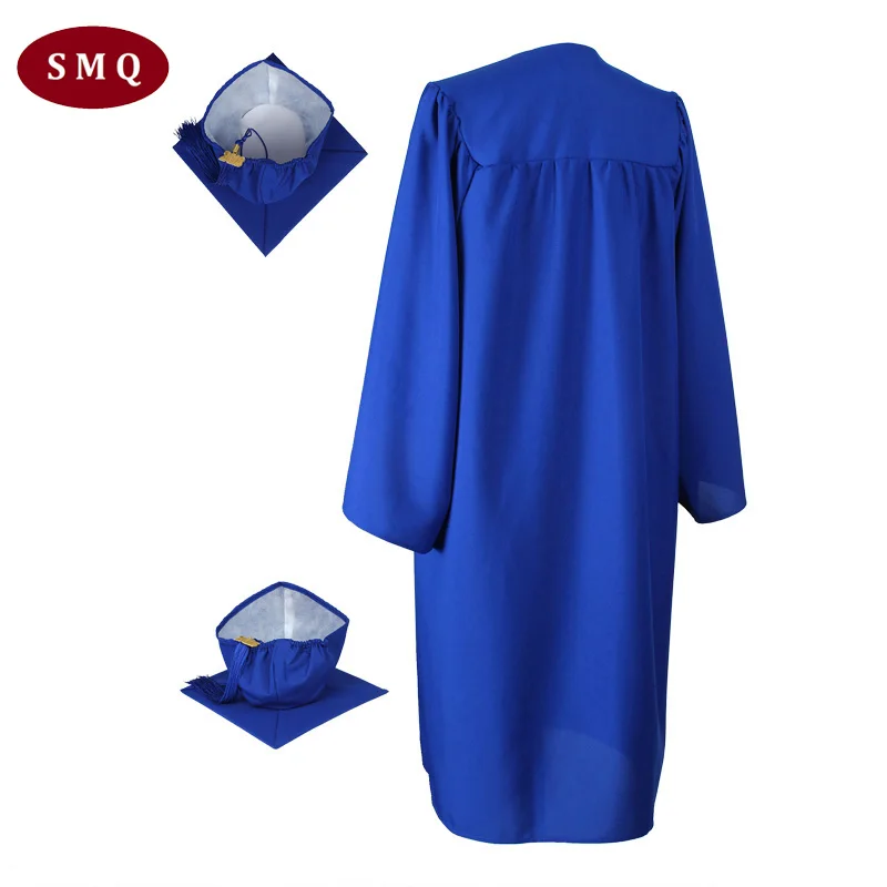 Royal Blue Graduation Cap And Gown For School Customized - Buy Gowns ...
