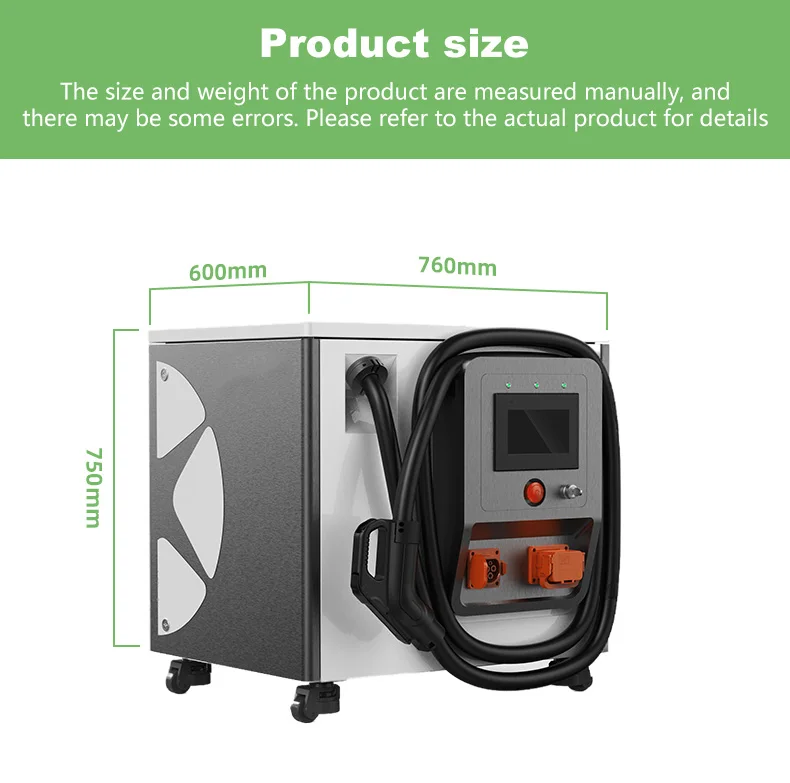 Mobile Ev Charging Station 20Kw Dc Ev Power Bank Ccs2 Ccs1 Gbt Chademo Portable Ev Charger With ...