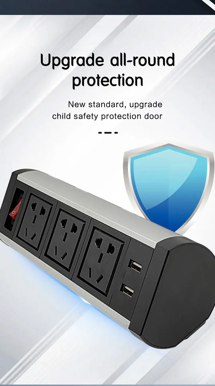 Professional Office Desk Power Socket With 2 Usb Desk Clamp Power Strip ...
