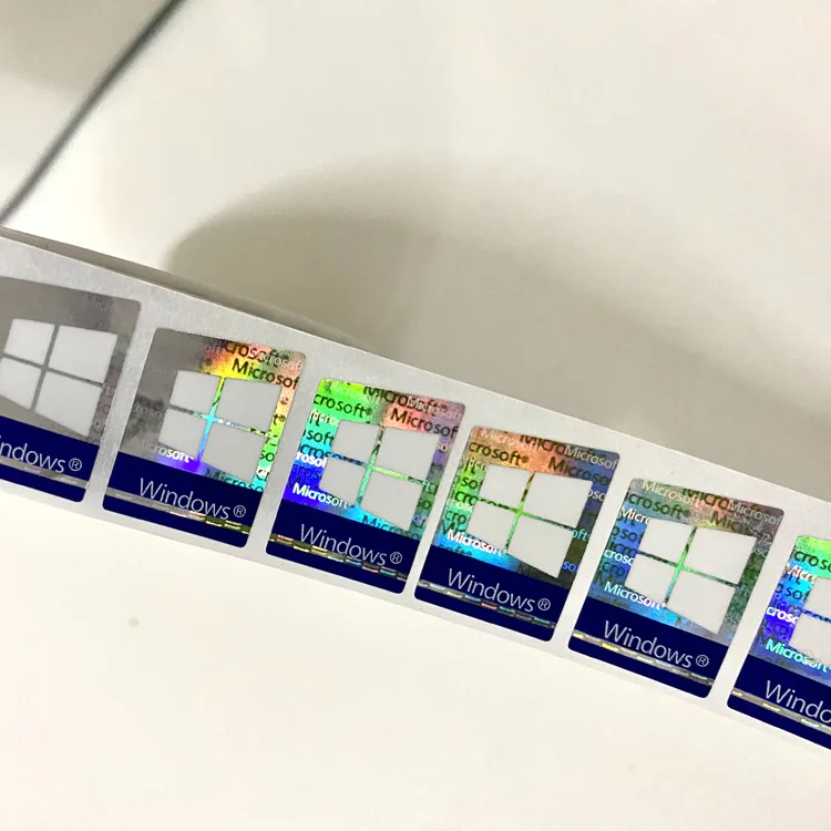 Windows 11 Hologram Stickers - Customized Security Labels