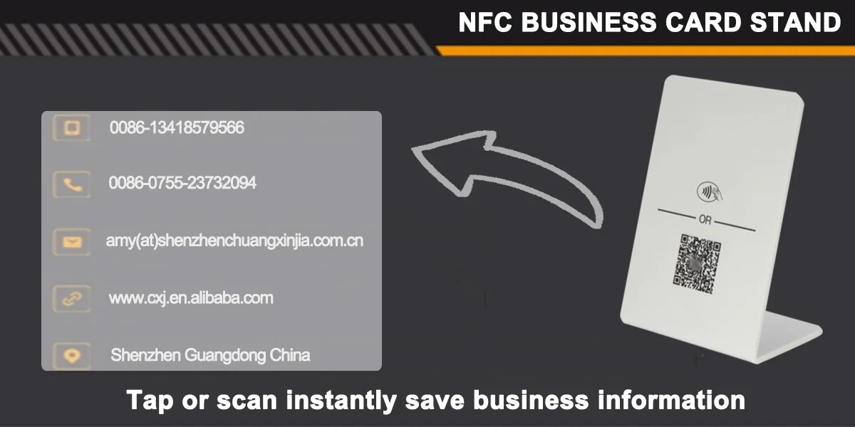 Customized NFC Stand with QR Code for Google Reviews