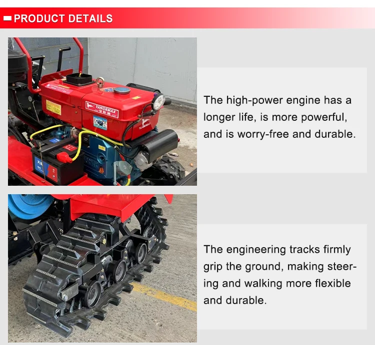 Small Crawler Tractor 25HP 35HP with Cultivator and Front Dozer ...