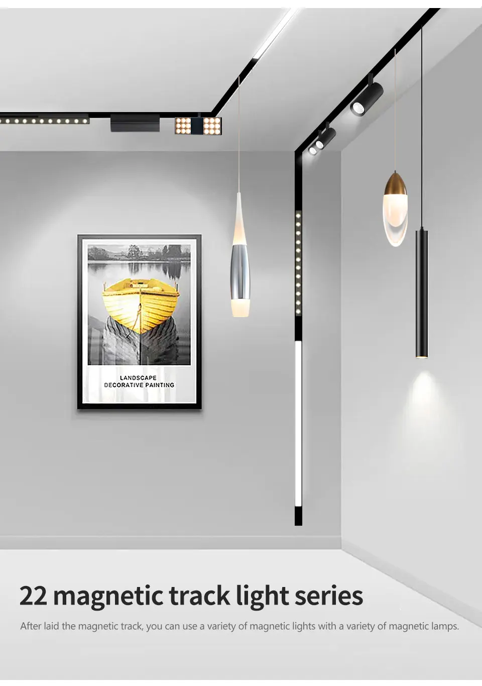 Mini Magnetic Track Light 48V Magnet LED Track Lighting System