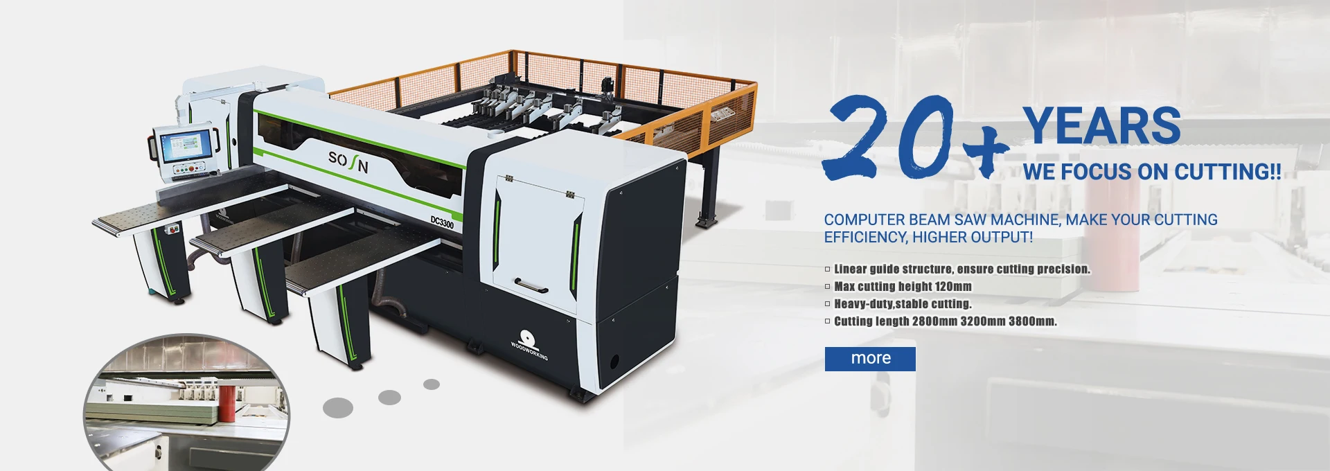 Sosn Automatic Wood Cutting Saw Cnc Computer Beam Saw With Optimized ...