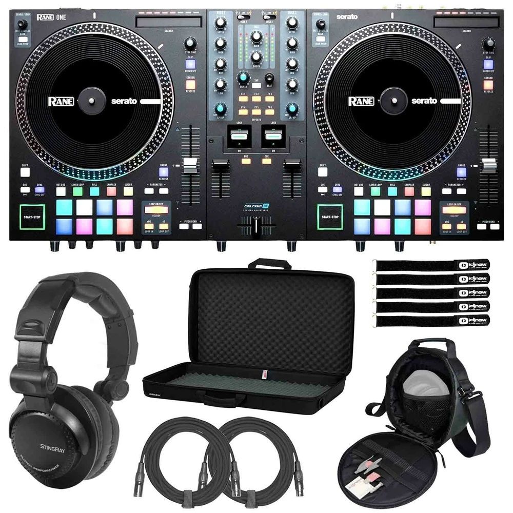 Rane ONE 2 Channel Pro 7 Motorized Turntable Style Decks DJ Controller ...