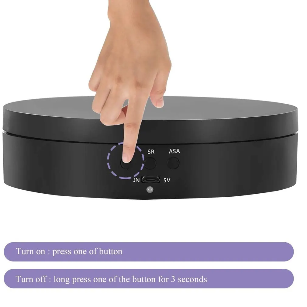 3 Speeds Electric Rotating Display Stand - Versatile & Stylish