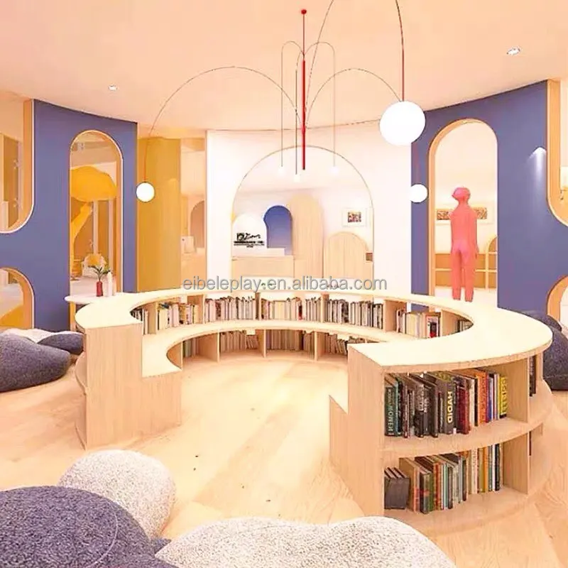 Modern Kids Library Furniture Set - Durable Preschool Bookshelf for ...