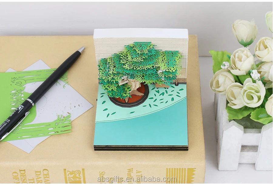 Customized 3D Paper Craft Tree House Notepads - Sweet Made