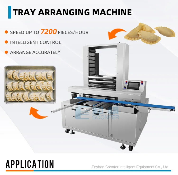 Tray Arranging Machine - High-Accuracy Food Empanada Aligner