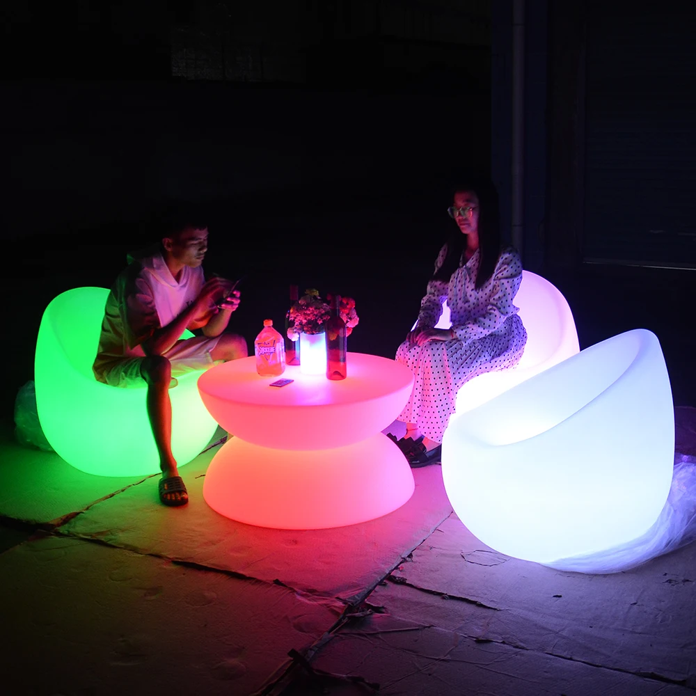 Rgb Color Change Illuminated Light Up Portable Bar Tables Outdoor Led ...