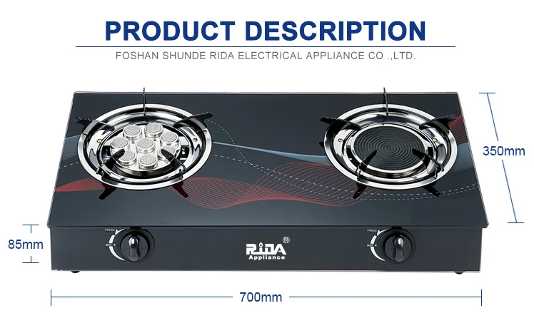 Alibaba.com: Ridax 2 Burner Table Top Gas Stove with Ceramic Tempered ...