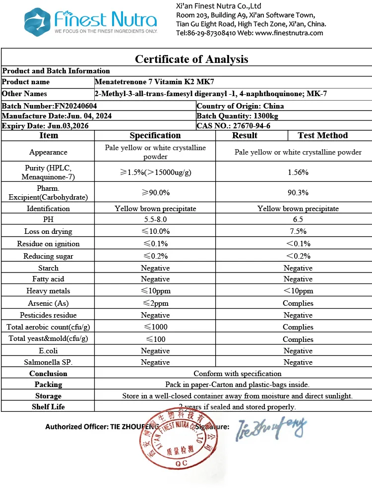 Healthcare Supplement Vitamin K2 MK7 Powder Menatetrenone 7 Powder ...