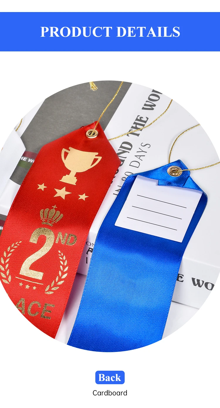 YAMA Ribbon Big Size 1st 2nd 3rd Place Gold Silver Bronze Trophy Flat ...