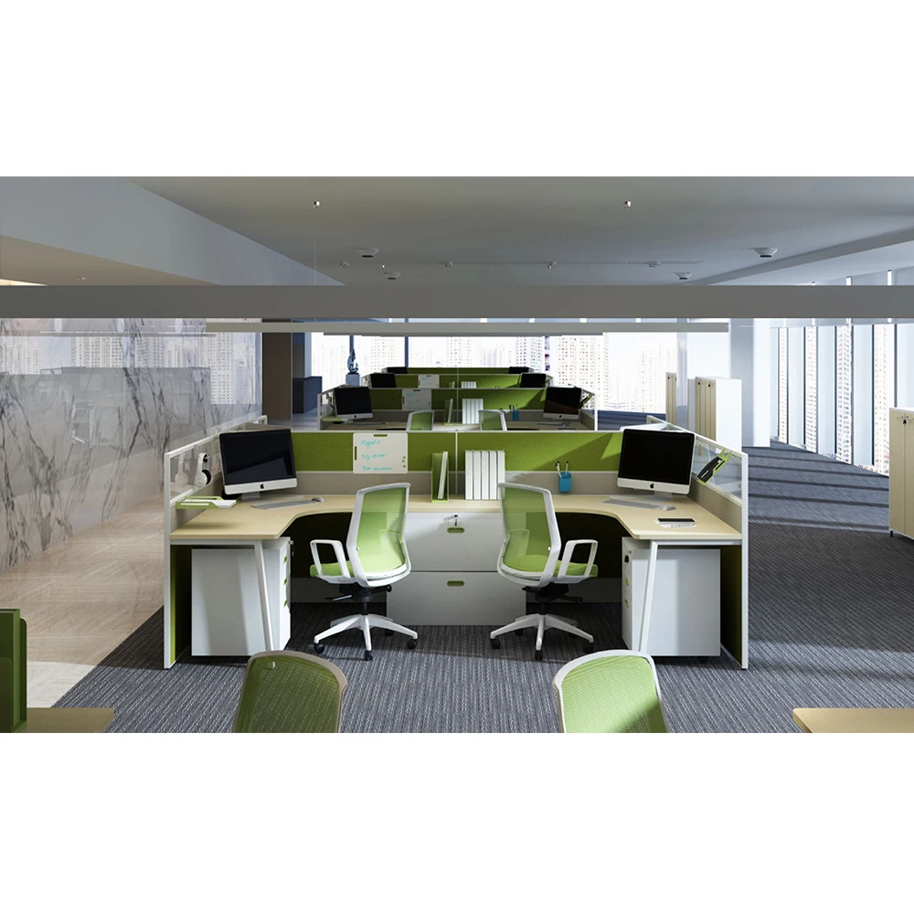 Standard Sizes Of Office Workstation 4 Person Office Partition ...