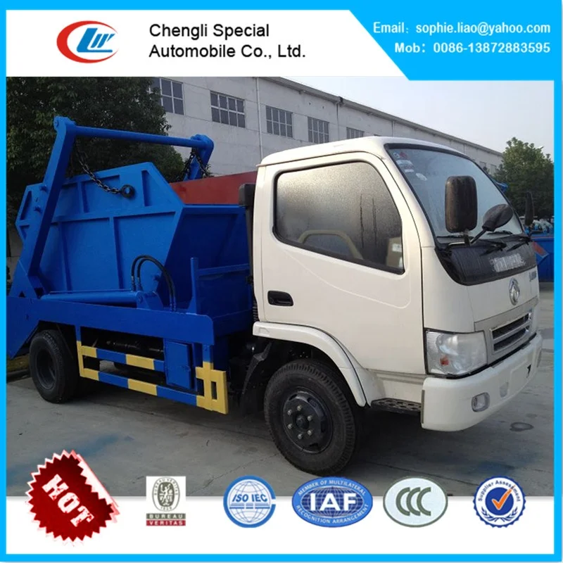 Dongfeng Mini Swing Arm Garbage Truck Dust Cart,Self Loading Container ...