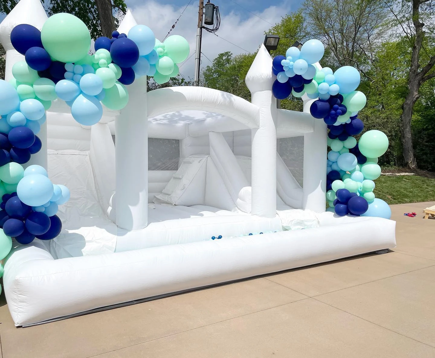 Bouncing Castle Outdoor Kids Commercial Bounce Castle With Slide Ball ...