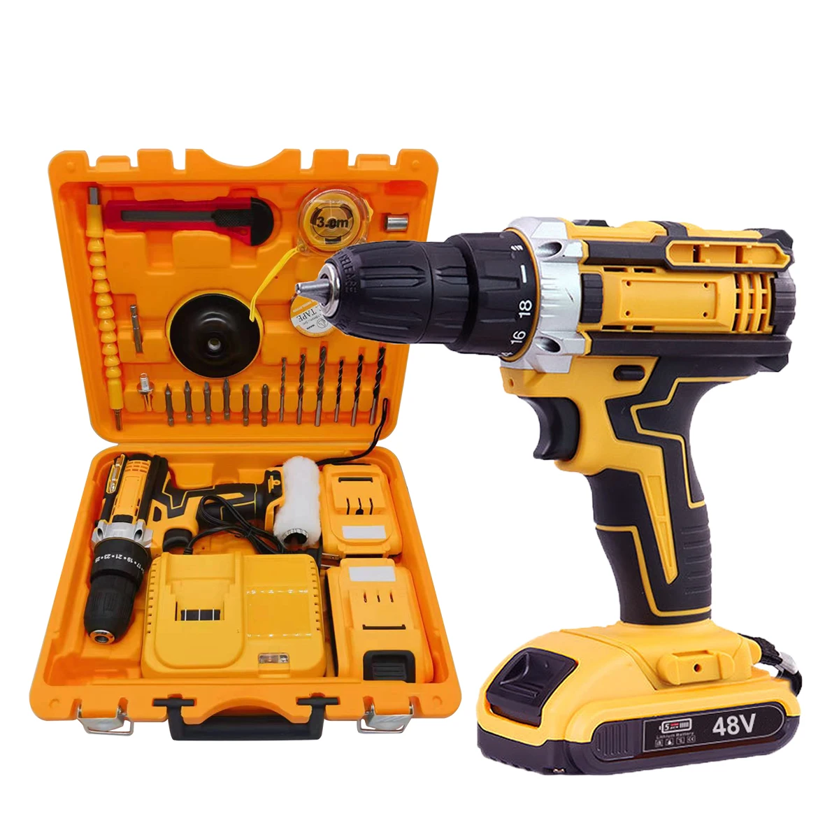Rechargeable Brushless Bor Cordless Impact Drill Industrial Electric ...